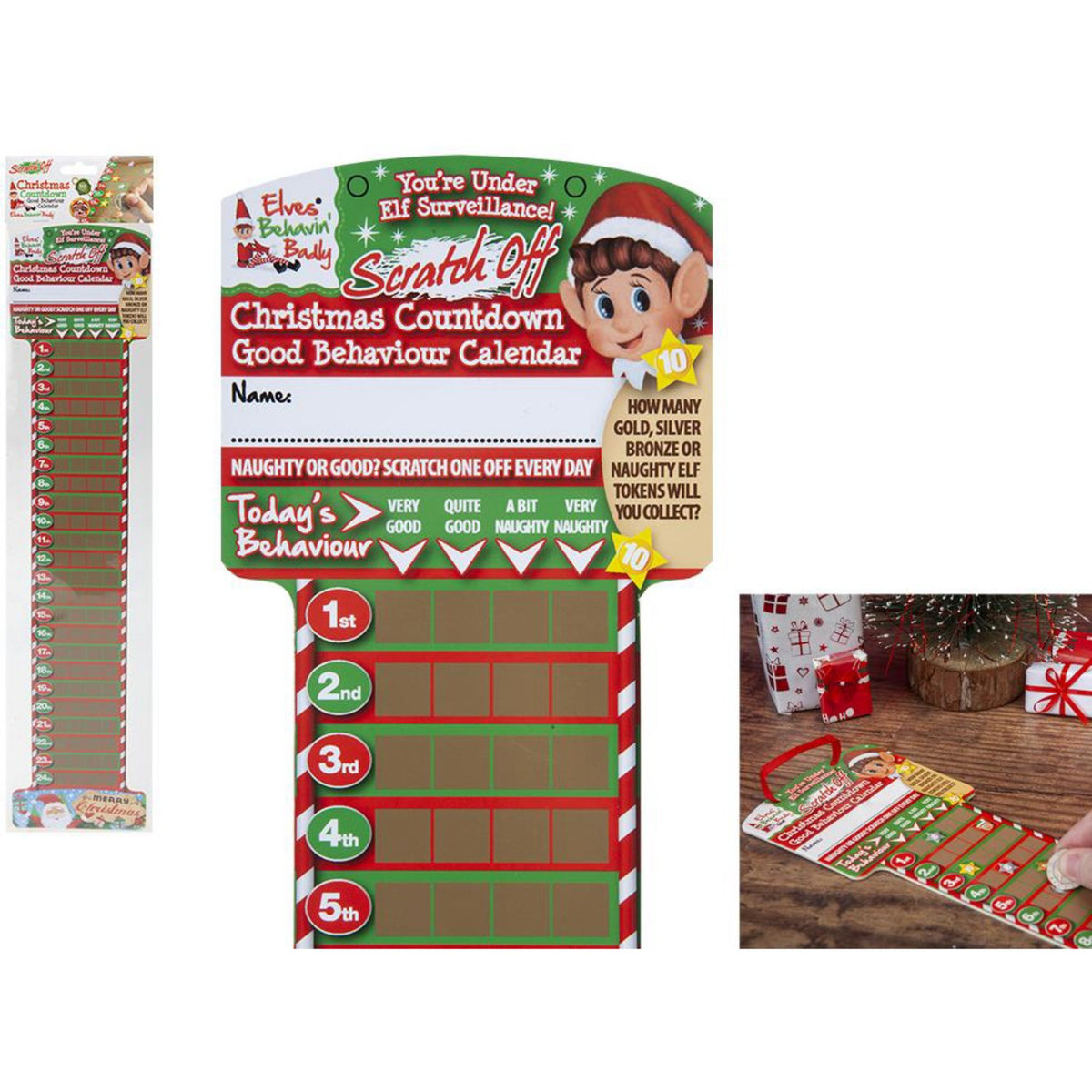 Buy Elves Behavin' Badley Scratch Off Countdown Calendar | Luksusbaby