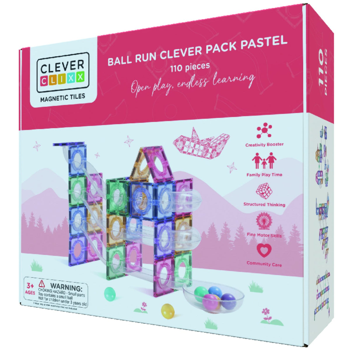 Buy Cleverclixx Pastel Ball Run Clever Pack Pastel 110 pieces | Luksusbaby