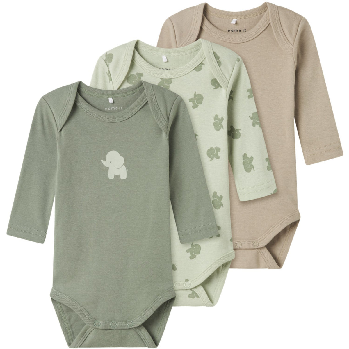 Buy Name It Sea Foam Body 3-pack Sea Foam Elephant Noos | Luksusbaby ...