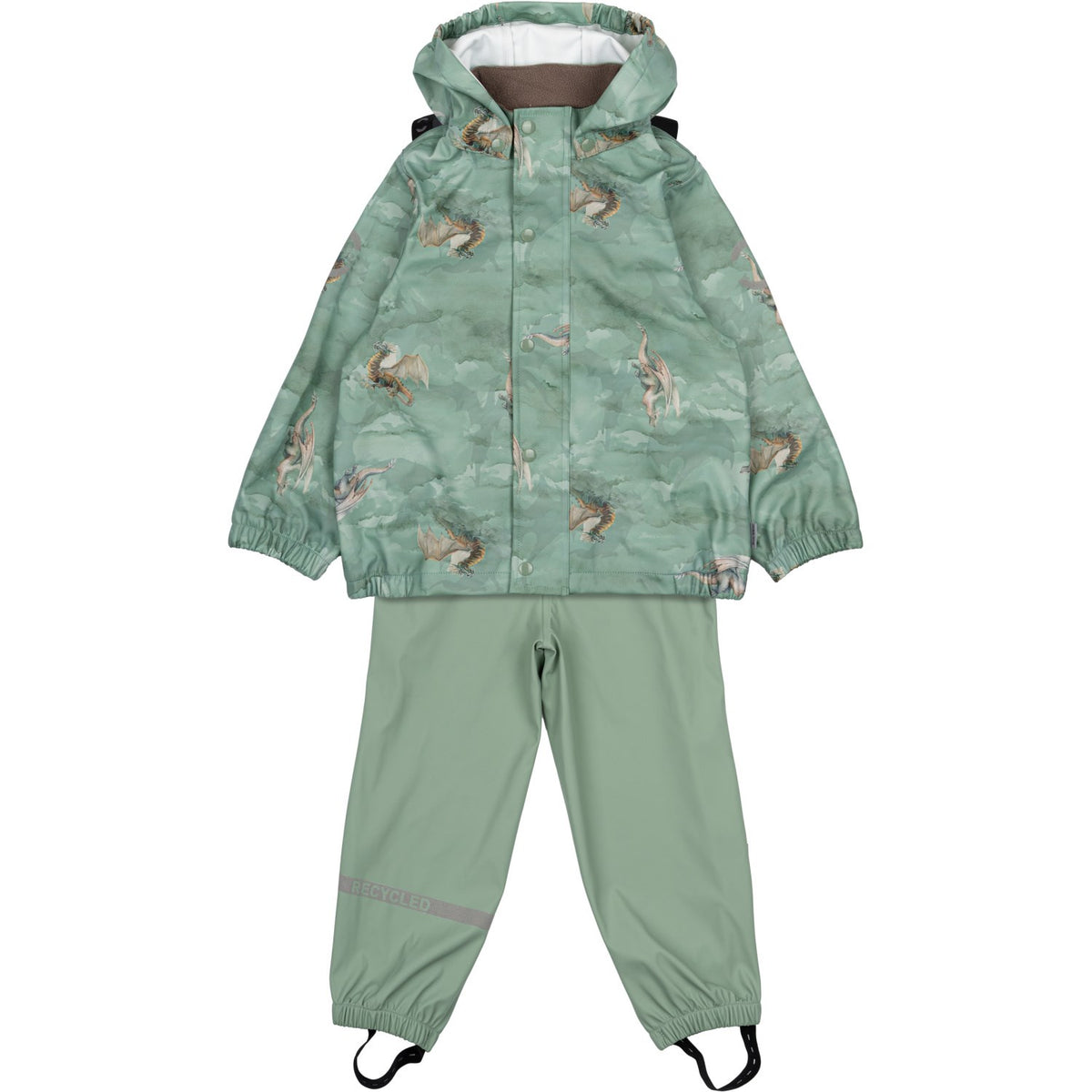 Buy Mikk-Line Green Bay AOP Suspenders PU Rain Set | Luksusbaby ...