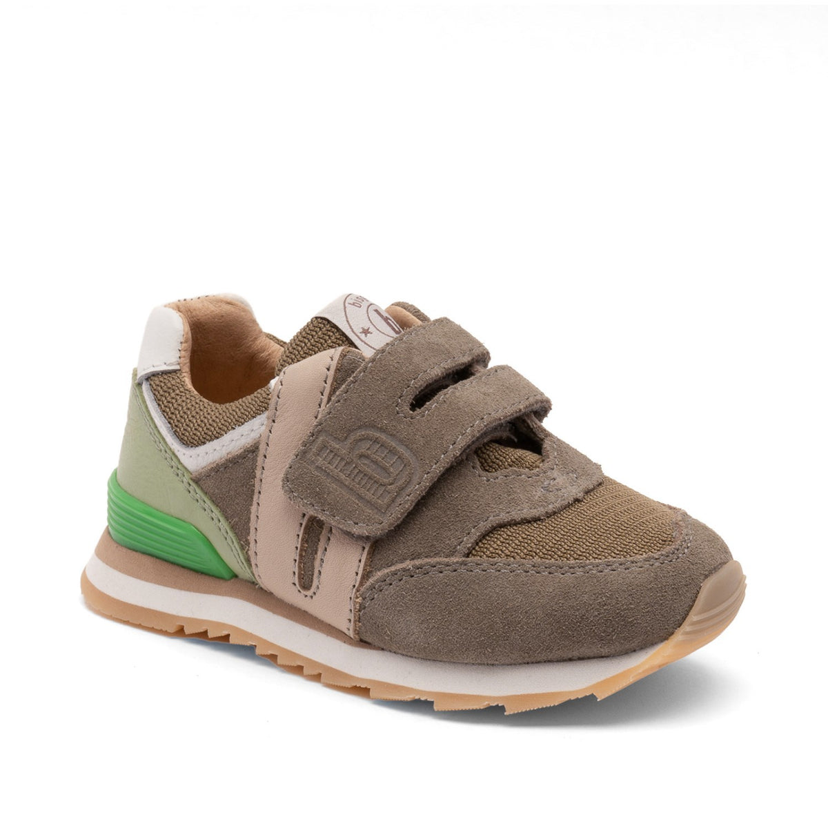 Buy Bisgaard Khaki Winston Velcro Shoe | Luksusbaby – Luksusbaby COM