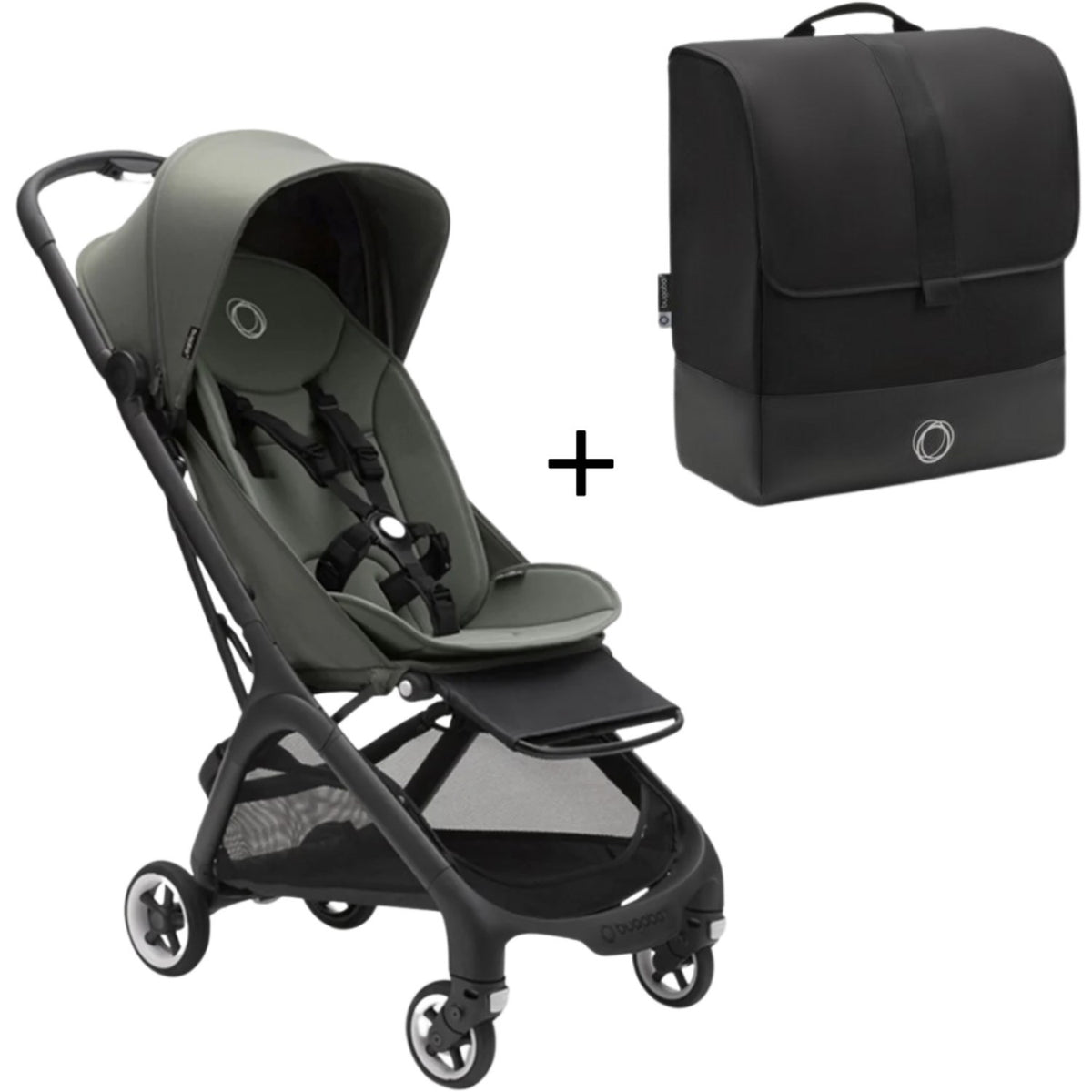Buy Bugaboo Butterfly Stroller and Transport Case Green Bundle ...