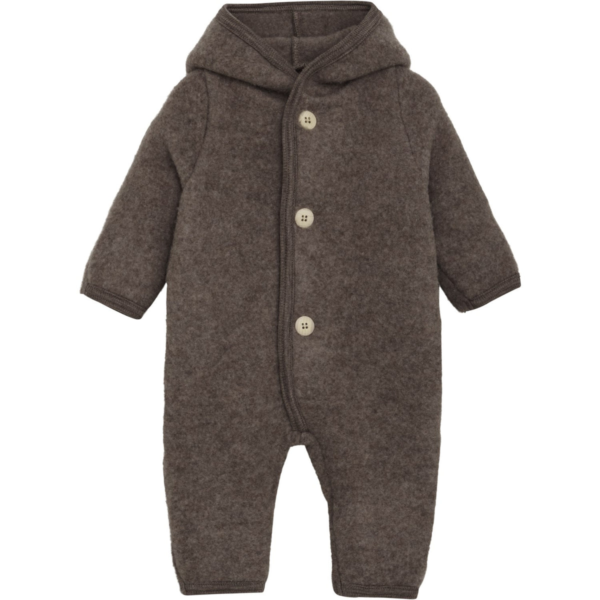 Buy Huttelihut Brown Melange Pram Suit Pixie Wool Fleece | Luksusbaby