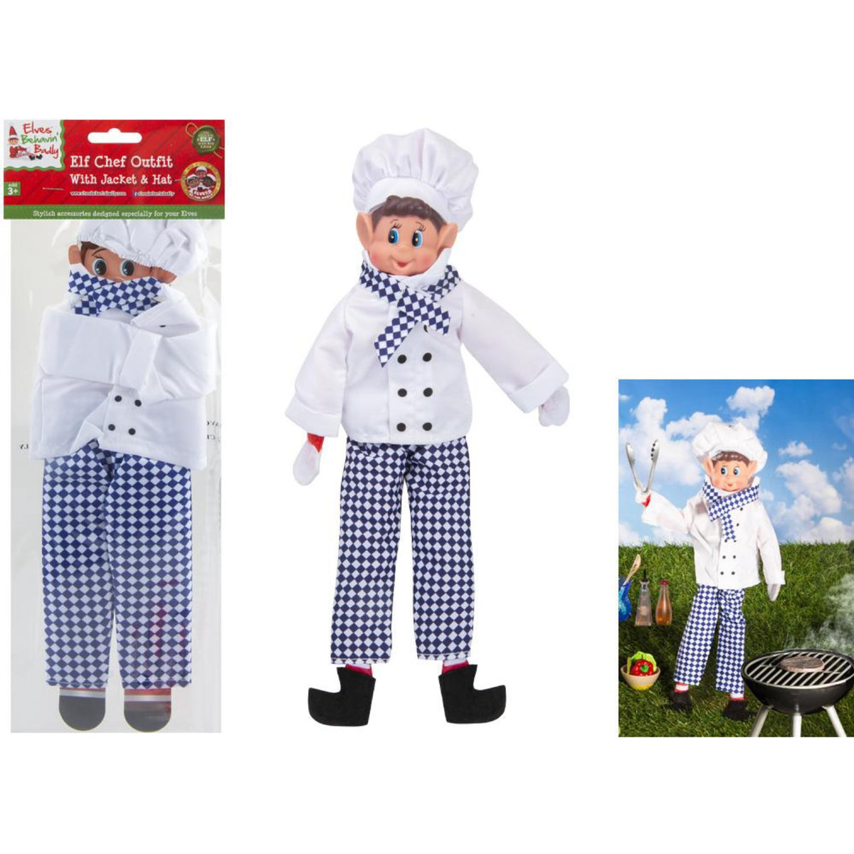 Buy Elves Behavin' Badley Elf Chef Outfit With Hat | Luksusbaby