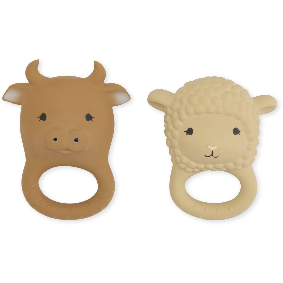 Buy Konges Sløjd Sheep/Cow 2 Pack Teether Farm | Luksusbaby ...