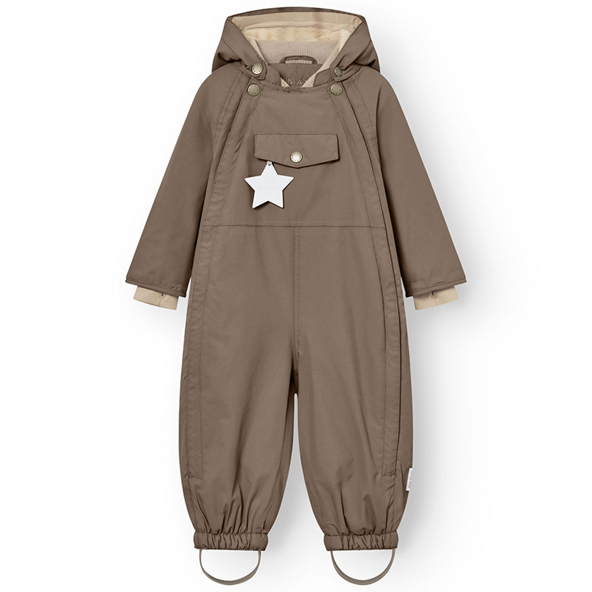 Buy Mini A ture Morel grey Wisti Fleece Snowsuit | Luksusbaby ...
