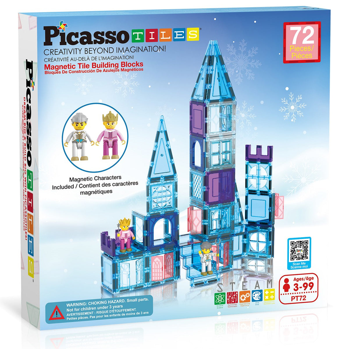 Buy Picasso Tiles Picasso Tiles 72 pc Ice Winter Theme Magnetic Tiles ...