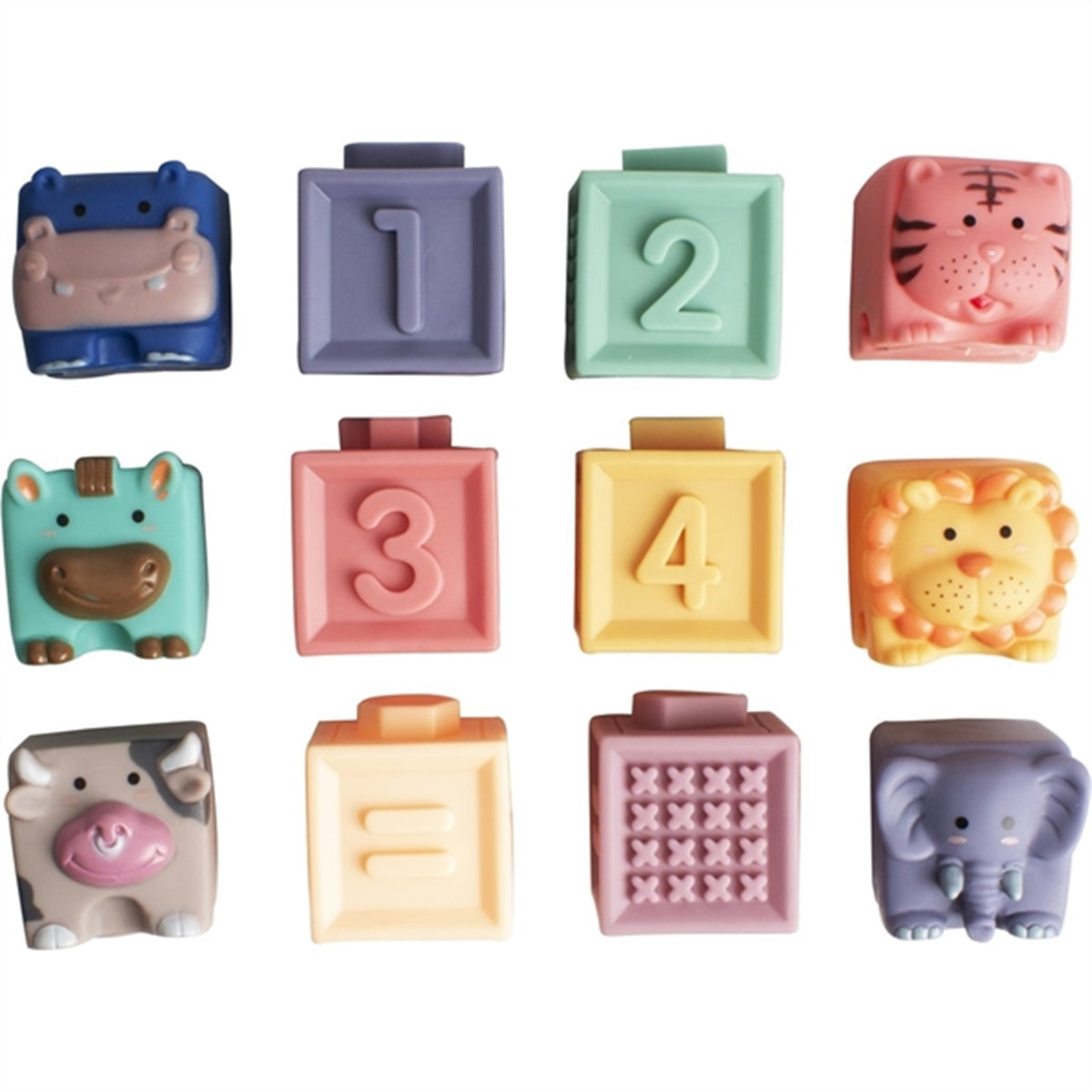 Building Blocks With Numbers And Animals 12 Pieces - Magni → Luksusbaby ...