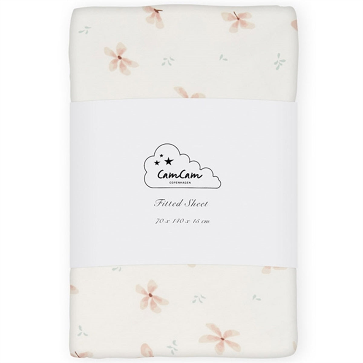 Cam Cam Sheet Fitted Windflower Creme - CamCam → Luksusbaby.com